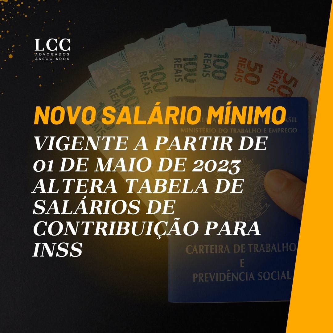 Novo Salário Mínimo Vigente A Partir De 01 De Maio De 2023 Altera